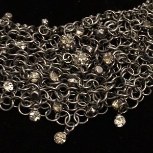 Jewelry | Graphite Colored Mesh With Crystal Detail Necklace | Poshmark